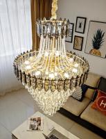China Indoor Modern Luxury Large Crystal Beaded Chandelier LED Pendant Light for Living Room Dining Room for sale