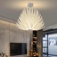 China JYLIGHTING Modern Pendant Light Featuring Translucent Glass with Linear Textures Enhancing Light Diffusion and Visual Refinement in Interiors for sale