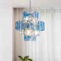 China JYLIGHTING Modern Pendant Light Layered Amber Textured Glass Panels in Leaf Shape Cascading Design Producing Soft Warm Light for Interior Spaces for sale