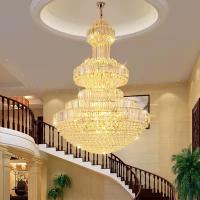 China Elegant Crystal Pendant Light combining multi tier cascading circular design with hardware and crystal components for ambient lighting for sale