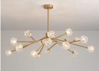 China Height 53cm Golden Indoor G9 Tree Branch Crystal Modern Pendant Light for sale