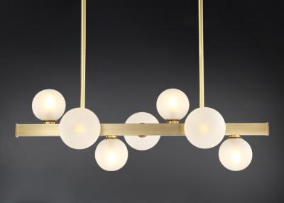 China 7 / 10 / 12 Heads Glass Ball Full Copper G9 Modern Pendant Light for sale