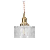 China E27 Light Source Diameter 15cm / 17.5cm Bedroom Retro Clear Glass Chandelier for sale