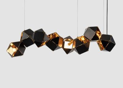 China CCT 3000K 6000K Black Stainless Steel Irregular Modern Pendant Light for sale