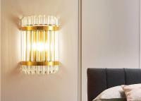 China 240V Bar Decoration Dia 210mm Hright 300mm / 500mm Crystal Wall Lamp for sale