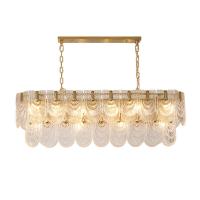 China 60*29cm Luminous Flux 110lm 110V Square Crystal Pendant Light for sale