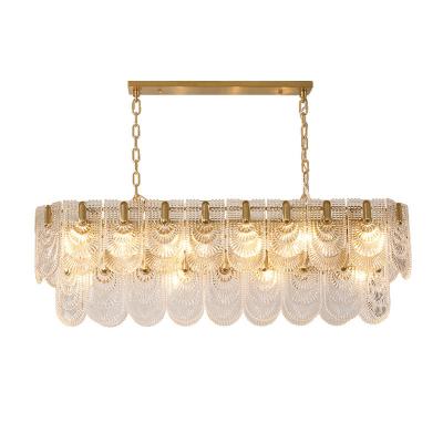 China 60*29cm Luminous Flux 110lm 110V Square Crystal Pendant Light for sale