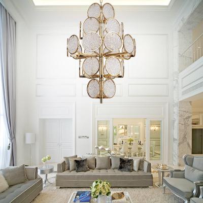China G4 Light Source Dia 830mm Height 1180mm Raindrop Crystal Pendant Light for sale