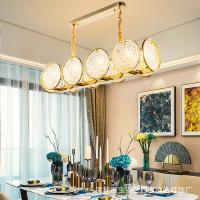 China exhibition hall 360 Degree Beam Angle 1030*270*230mm Crystal Hanging Lights for sale