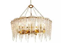 China 90V Polished Finish Kitchen Diameter 80 / 100cm Crystal Pendant Light for sale