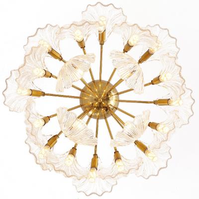China 650*500mm Lamp Luminous Flux 110lm Shell Crystal Pendant Light for sale