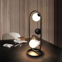 China Luminous Flux 110lm Gold / White / Black 26*65cm Glass Bedside Lamp for sale