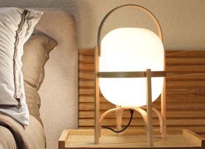 China 33*55cm Modern Glass Iron Material E17 Reading Bedside Table Lamp for sale