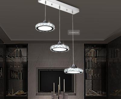 China 18cm Luxury Clear Crystal Circle Modern Pendant Light for sale