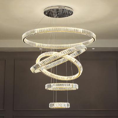 China D20cm E14 Luxury Modern Crystal Pendant Light Ring Chandelier for sale