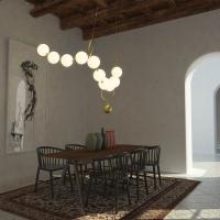 China White Led Nordic Glass Ball Modern Pendant Light For Stairwell for sale