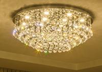 China Modern Fancy Round Clear Crystal Led Ceiling Light Gu10 Indoor for sale
