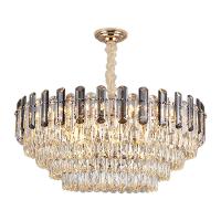 China Electroplating Crystal glass pendant lights Multi Layer 50cm for sale