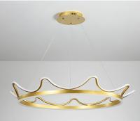 China Indoor Lighting Crown Shape Aluminum Acrylic Nordic Luxury Chandeliers & Pendant Lights Modern for sale