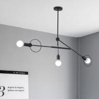 China Red Blue Bedroom Bar Hardware +PC E27 Lampshade Iron Art Painting Dumb Black Pendant Light for sale