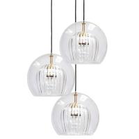China G9 Iron Double Glass Pendant Light Modern Electrophoresis Gold for sale