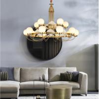 China Iron Gold Milk White Glass Modern Hanging Pendant Lights G9 Light source for sale