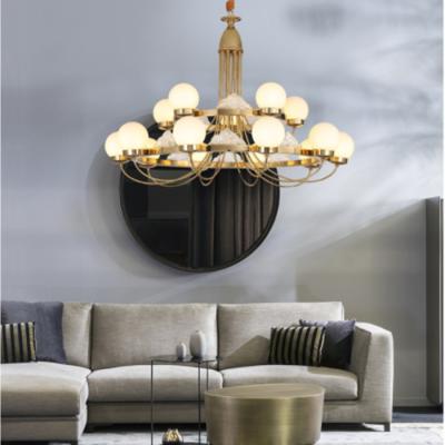 China Iron Gold Milk White Glass Modern Hanging Pendant Lights G9 Light source for sale