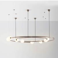 China Modern Electroplate Iron White G9 Pendant Light Pearl Black Brushed for sale