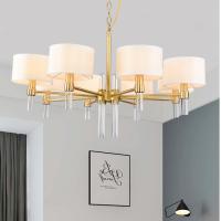 China E14 Light Source White Gold Modern Pendant Light for Bedroom for sale