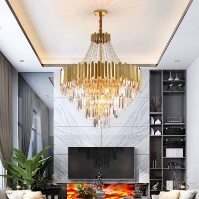 China Mirror Titanium Crystal Modern Pendant Light Stainless Steel Residential for sale