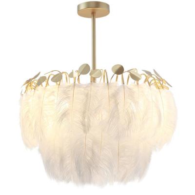China Hardware Wrought Iron Ostrich Pendant Lights Modern Nordic Luxury for sale