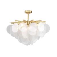China Indoor Decoration Iron Copper Glass Pendant Light Modern E14 E27 Light Source for sale