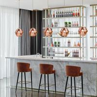 China Bar Electroplating Dining Room Table Light E14 Diamond Crystal Pendant Light for sale