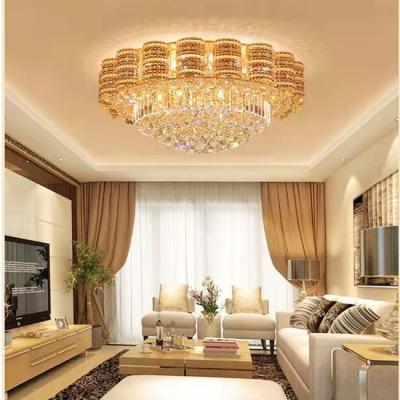 China Fashionable Gold Round LED Showroom Ceiling Light Cri80 110lm/W for sale