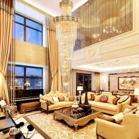 China AC265V Villa Hotel Modern Led Crystal Chandelier Dia 450mm for sale