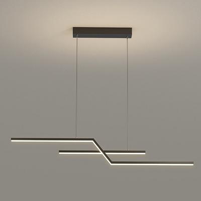 China Adjustable Kitchen Linear Strip Led Pendant Light 22W Anti Rust Paint for sale
