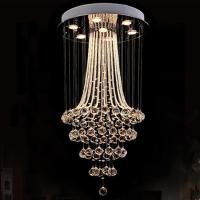 China Staircase Hotel Wedding Luxury Crystal Pendant Light AC85V for sale