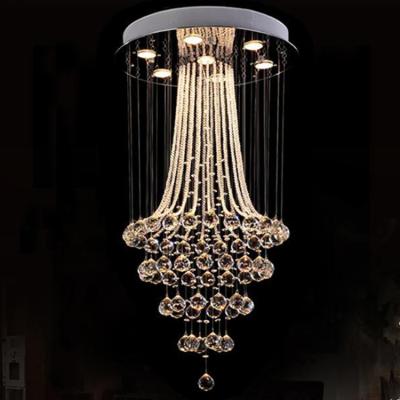 China Staircase Hotel Wedding Luxury Crystal Pendant Light AC85V for sale