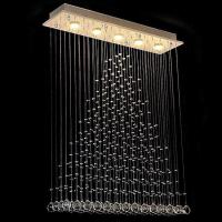 China Raindrop Dining Room Crystal Pendant Light Polished Nano Plated for sale