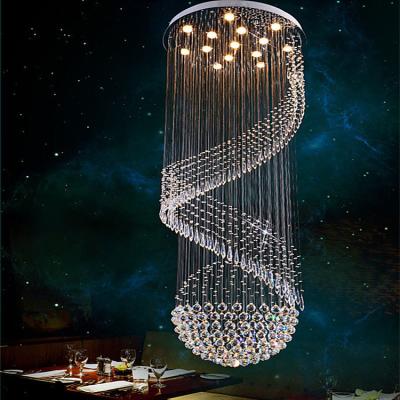 China Classical Style Raindrop Staircase Pendant Light Height 1500mm for sale