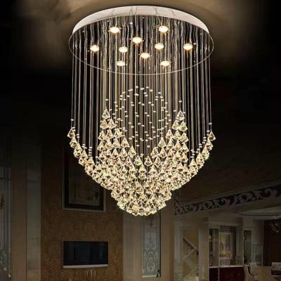 China AC265V Crystal Pendant Ceiling Light E14 Height 1000mm for sale