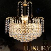 China Indoor Luxury 5 Heads Crystal Pendant Light E14 Dia 40cm for sale