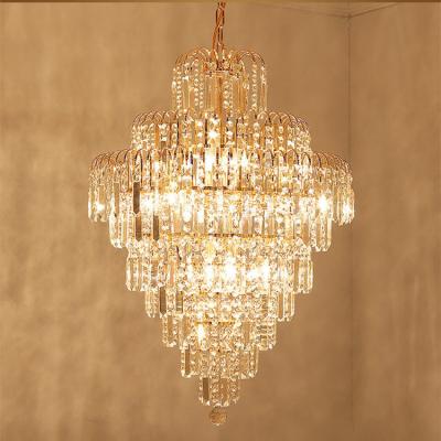 China Modern 4 Heads AC265V Crystal Pendant Chandelier For Living Room for sale
