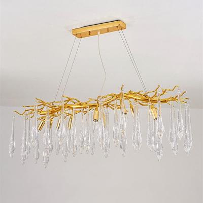 China Bedroom Villa Decoration Led Crystal Pendant Light Crystal Ceiling Chandeliers for sale