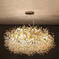 China AC265V Bedroom Decorative Led Crystal Chandelier 3500K Warm White for sale