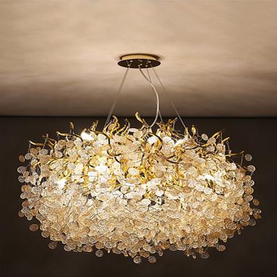 China AC265V Bedroom Decorative Led Crystal Chandelier 3500K Warm White for sale