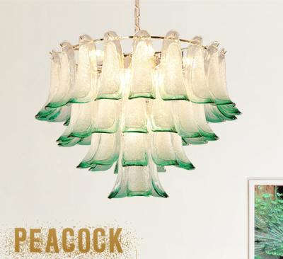 China Villa 9 Heads E14 Glass Crystal Pendant Chandelier For Dining Room for sale