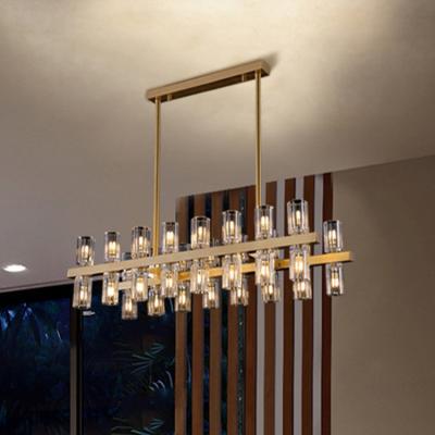 China G4 Postmodern Dining Room Crystal Hanging Lamps Gold Color for sale