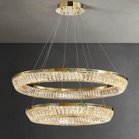 China Living Room Villa Duplex Led Crystal Pendant Light Dia 400CM for sale