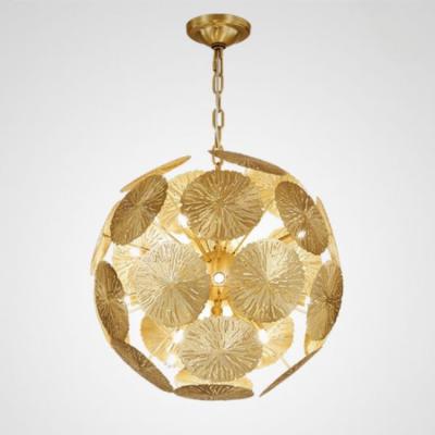 China Fashion Hotel Bedroom Metal Gold Modern Pendant Light Indoor Decoration for sale